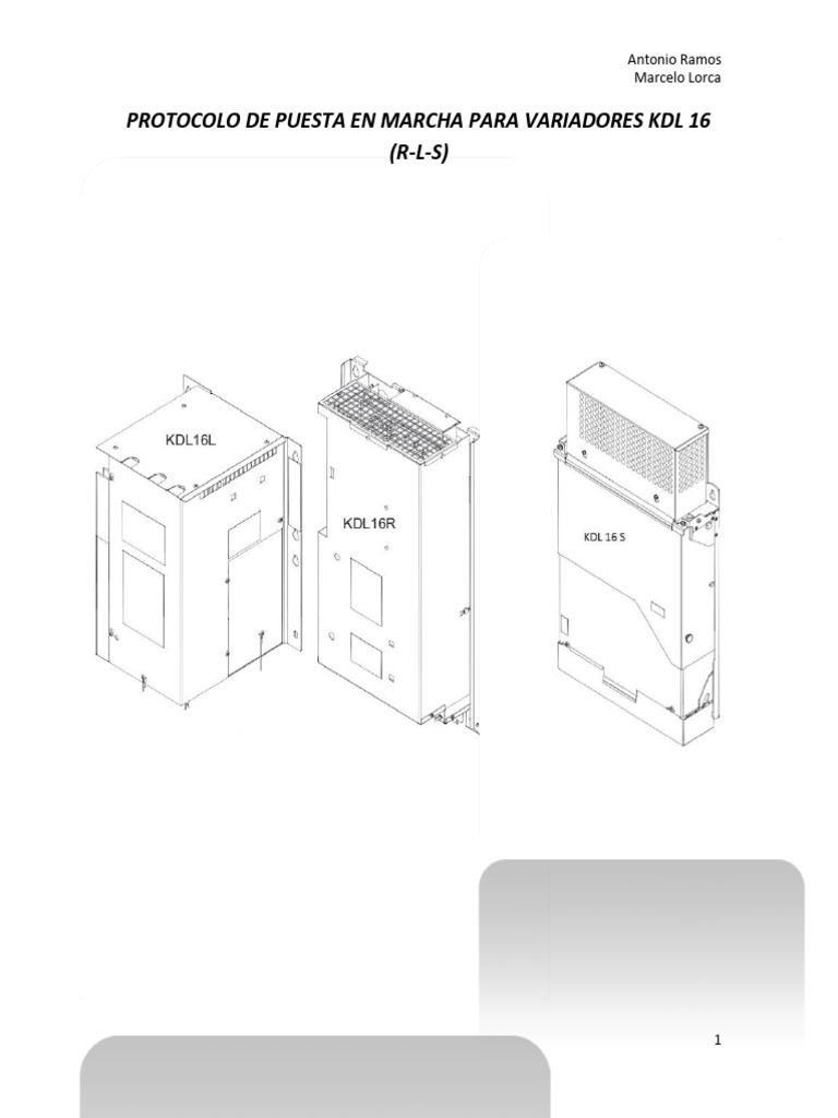 PROTOCOLO DE PUESTA EN MARCHA PARA VARIADORES | PDF | Ascensor | Bienes manufacturados