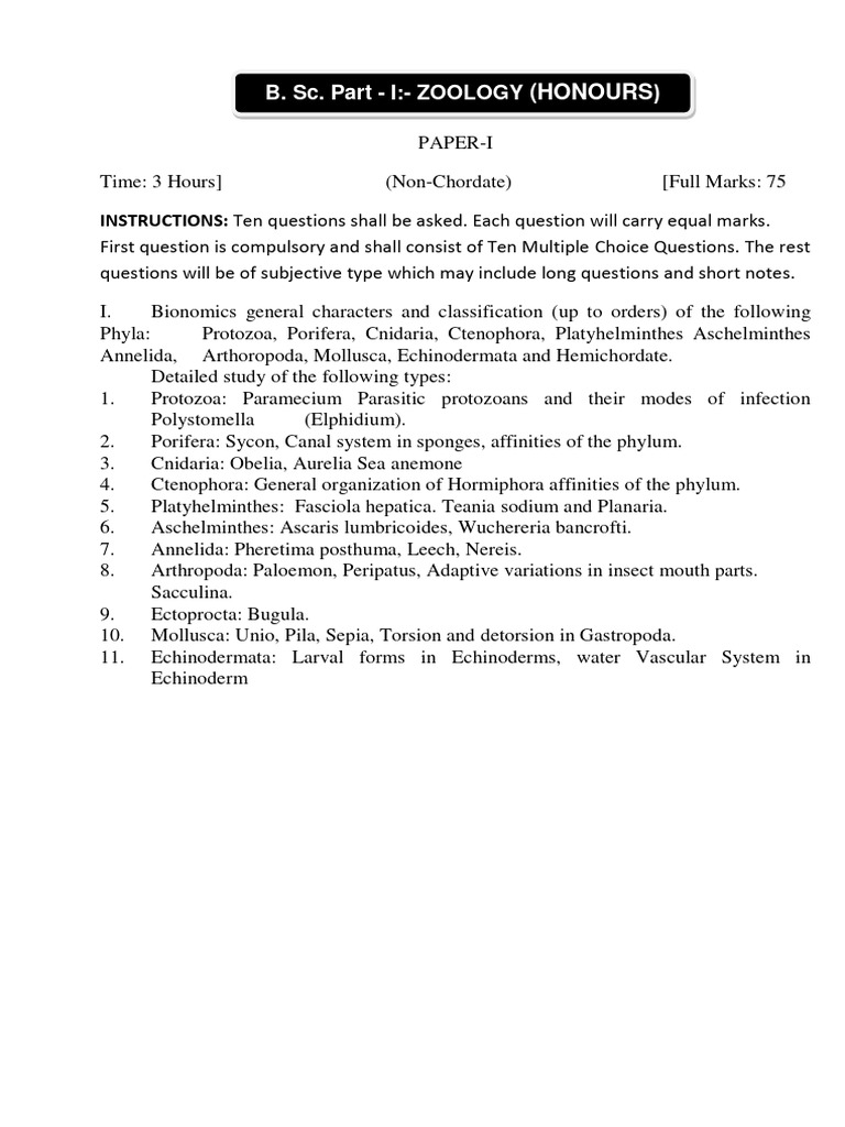 Ug Syllabus Zoo | PDF | Ecology | Ecosystem