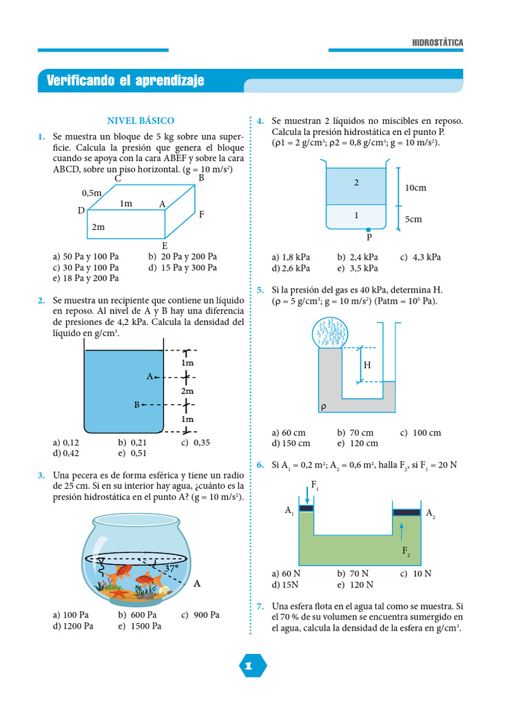 Hidrostática | PDF | Física | Naturaleza