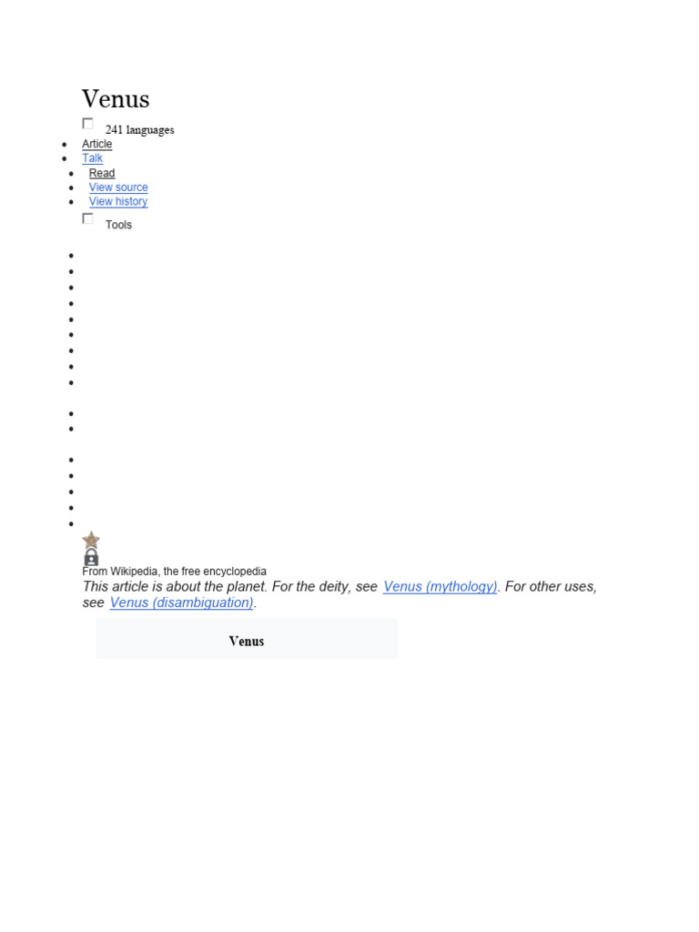 Venus | PDF | Venus | Planetary Core