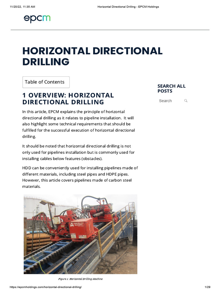 Horizontal Directional Drilling - EPCM Holdings | PDF | Drilling | Stress (Mechanics)