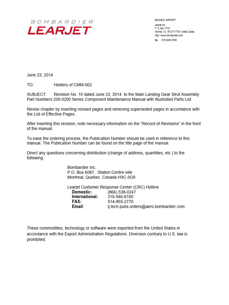 CMM 200-0200 SERIES MLG Strut | PDF | Pressure | Piston