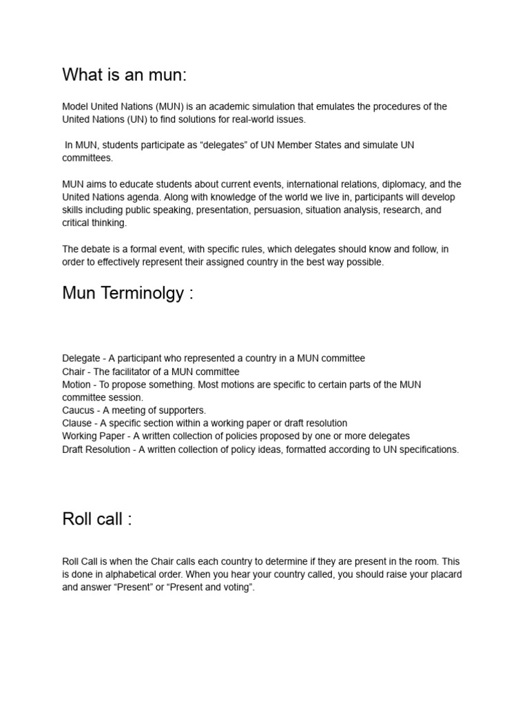 Basic Mun ROP | PDF | Government