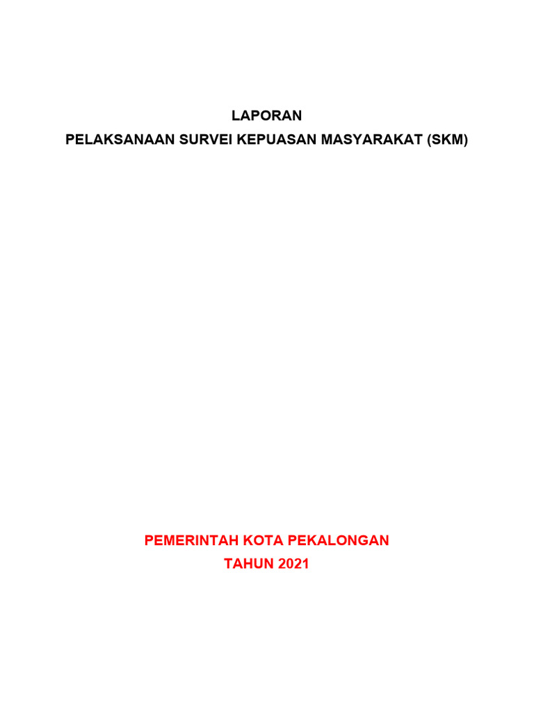 Template LAPORAN SKM_Organisasi_2023 | PDF