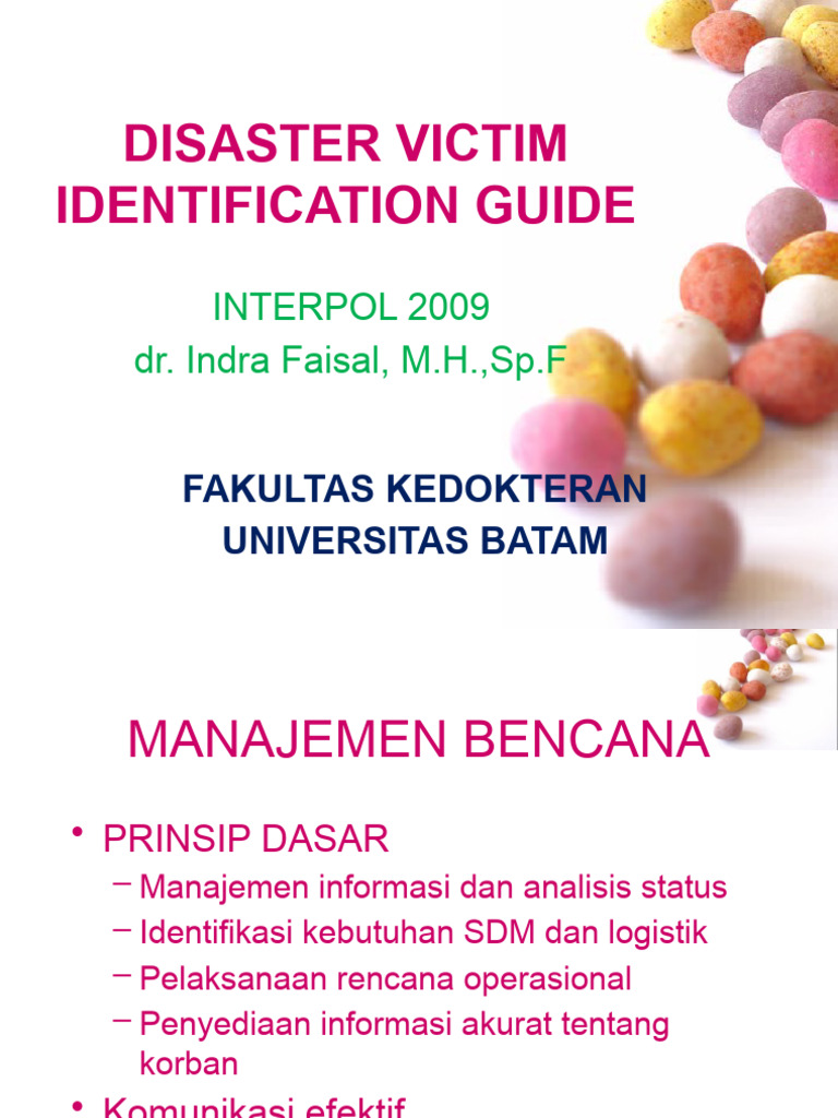 Disaster Victim Identification (Indra) | PDF