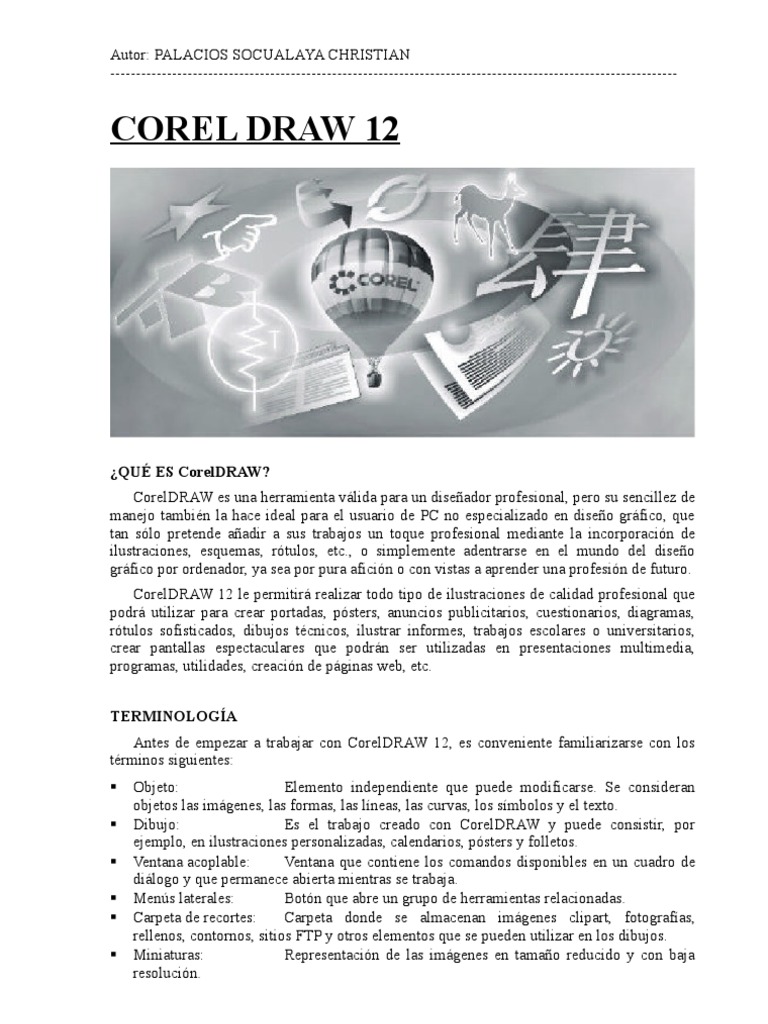 Introducción a CorelDRAW 12: Guía Básica | PDF