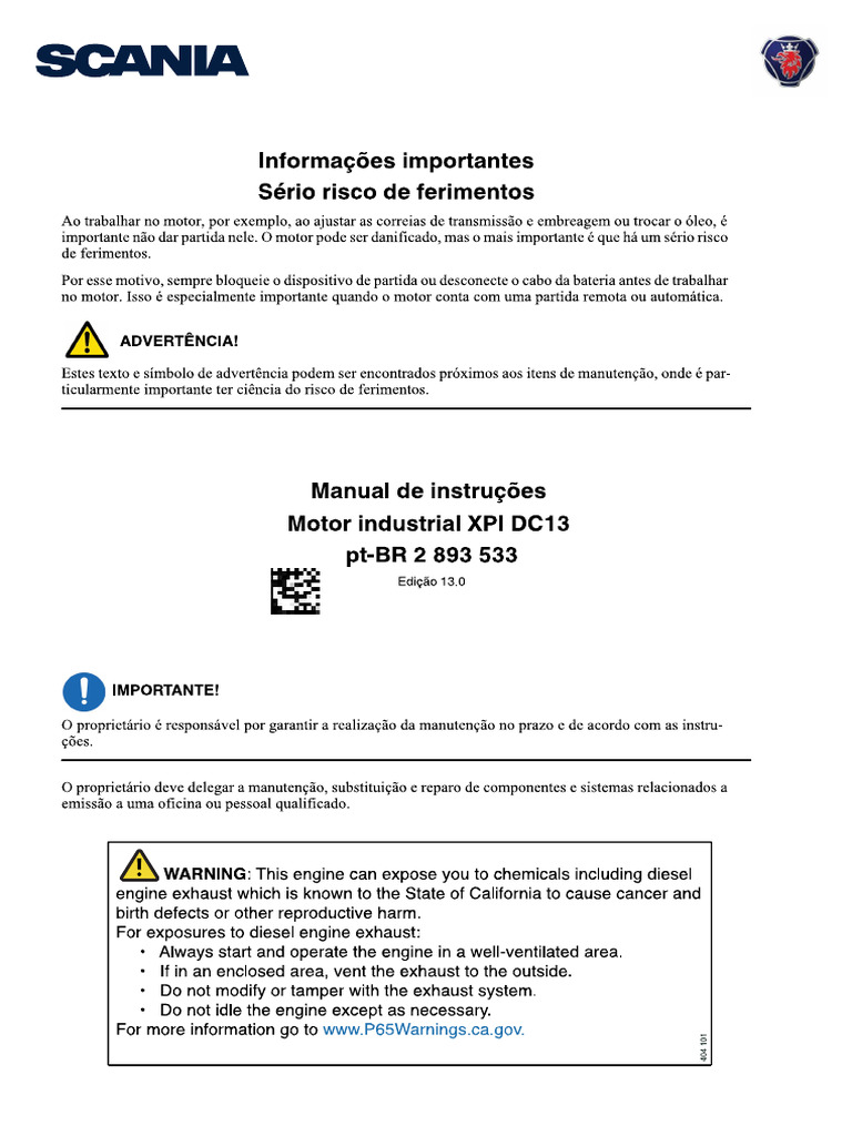 Motor Scania DC13 | PDF