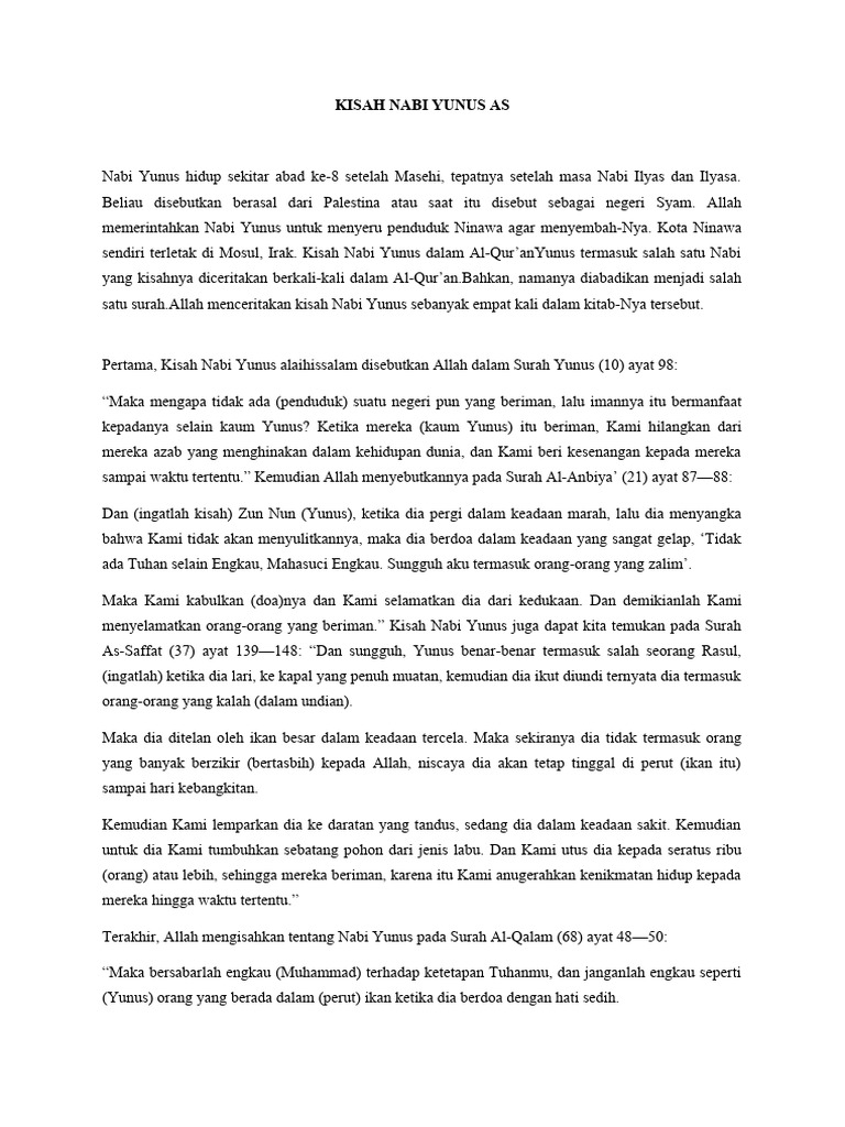 Kisah Nabi Yunus Pdf