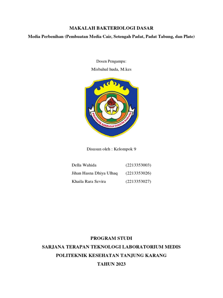 Media Cair untuk Pertumbuhan Bakteri | PDF