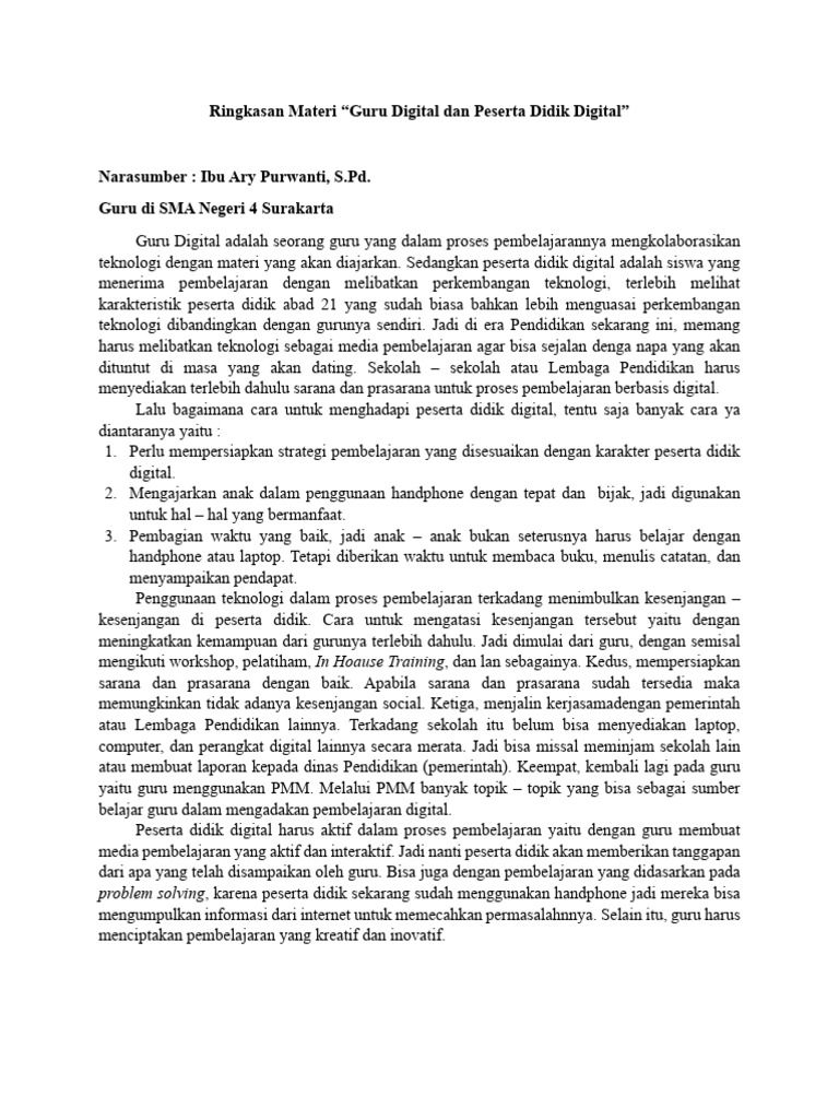 Resume Meet (Bu Ary) | PDF