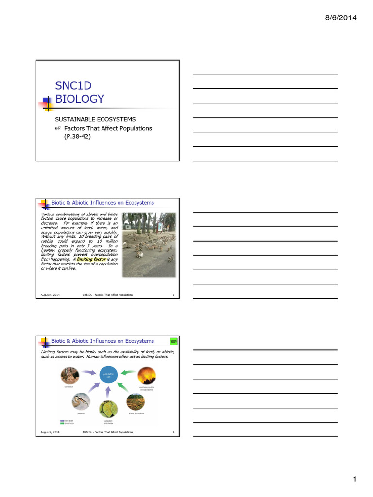 2.7 - Biotic and Abiotic Influences On Ecosystems PP 1 | PDF ...