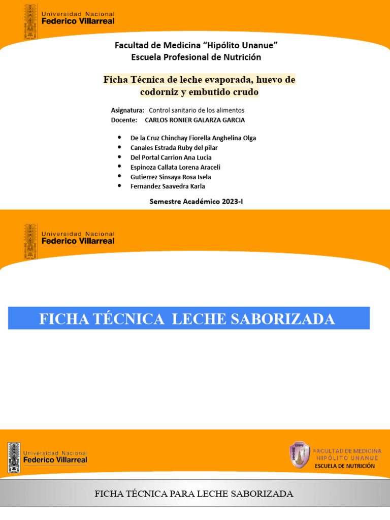 Ficha Técnica de Leches | PDF | Alimentos | Nutrición