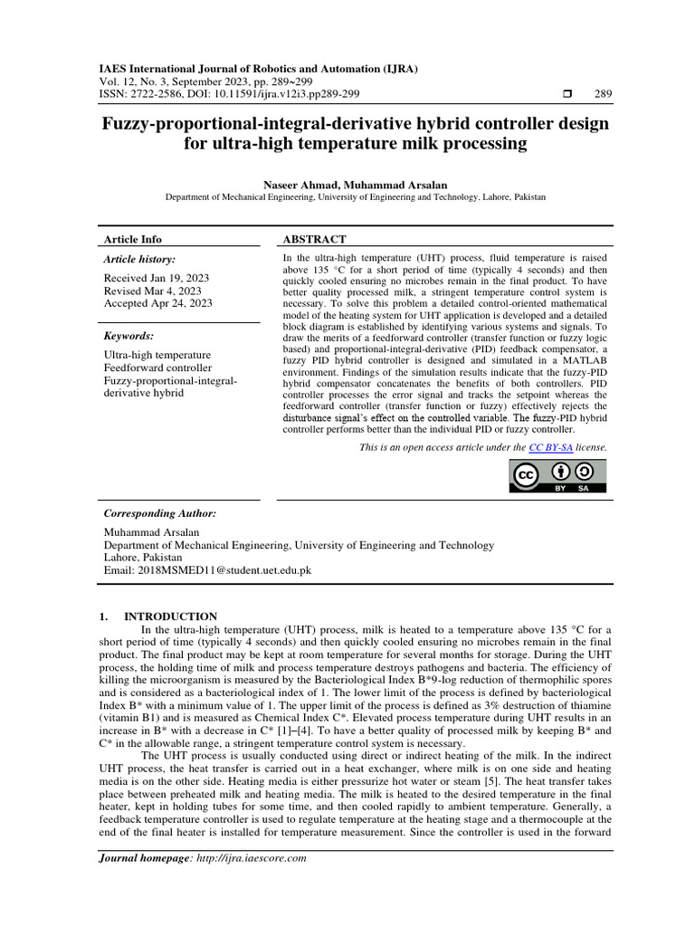 Fuzzy-Proportional-Integral-Derivative Hybrid Controller Design For ... Fuzzy-Proportional-Integral-Derivative Hybrid Controller Design For ...