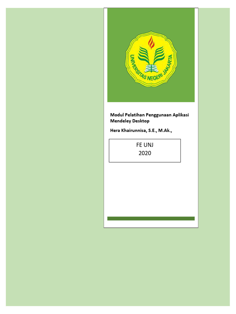 Modul Pelatihan Penggunaan Aplikasi Mendeley Desktop | PDF