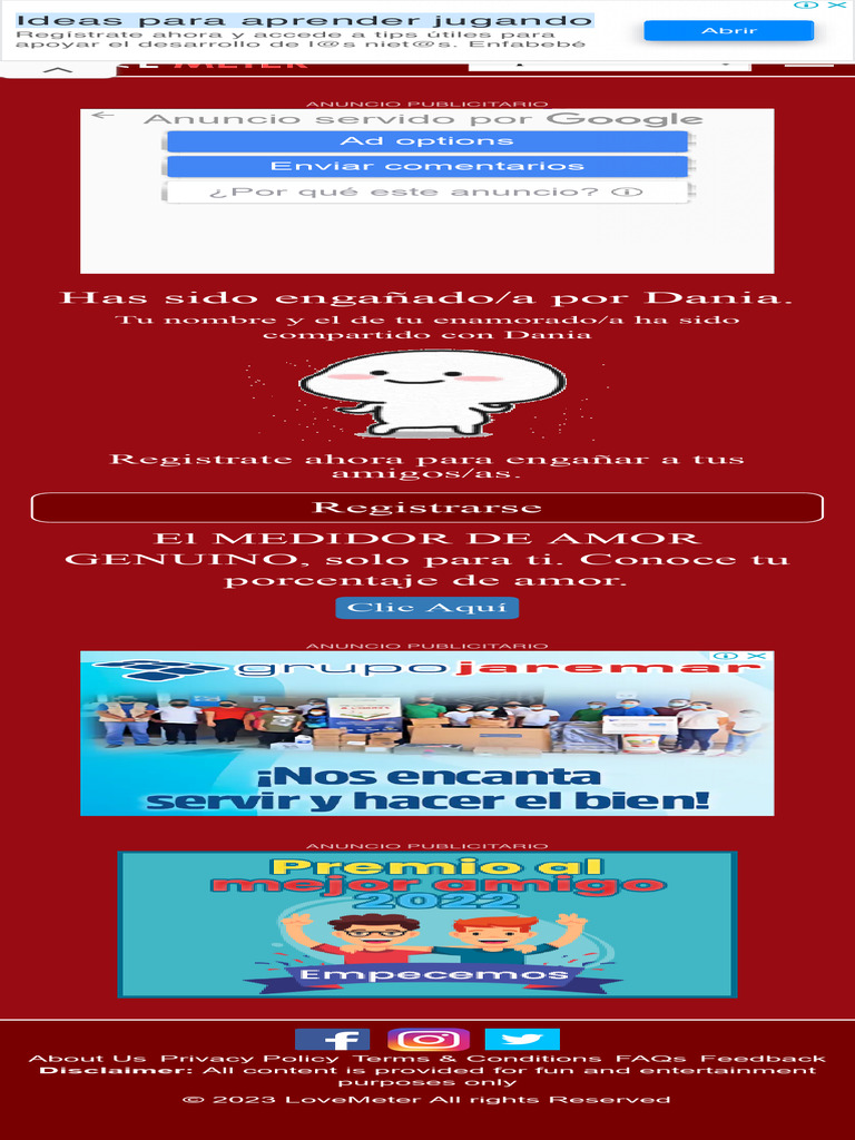 LoveMeter - La Verdadera Calculadora de Amor | PDF