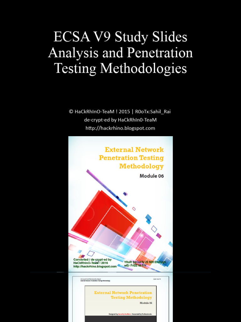 ECSA V9 Penetration Testing Slides | PDF | Technology & Engineering