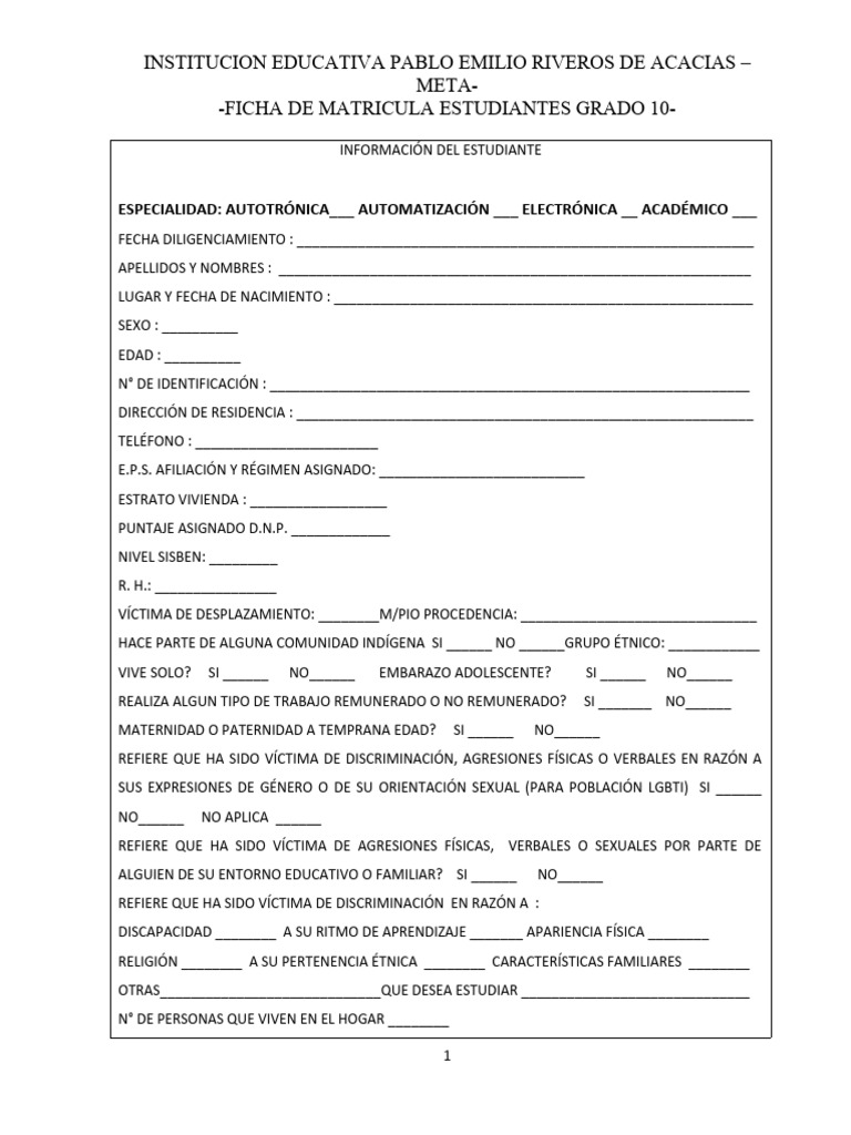 Formato Simat - Simpade Grado 10 | PDF | Educación de la primera infancia