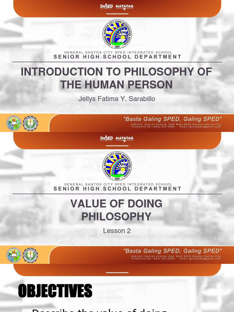 Value of Doing Philosophy: Lesson 2 | PDF | Reason | Idea