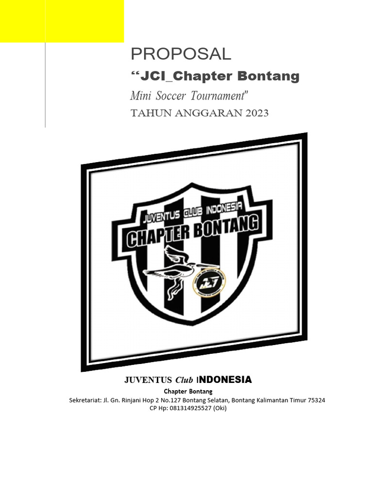 Proposal Mini Soccer 2023 Perusahaan | PDF