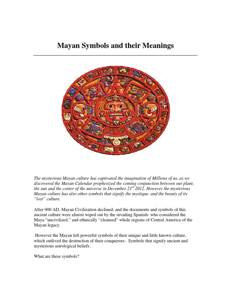 Mayan Symbols and Their Meanings | PDF | Maya Civilization | Symbols