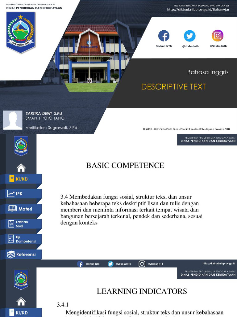 Descriptive Text Bahasa Inggris | PDF