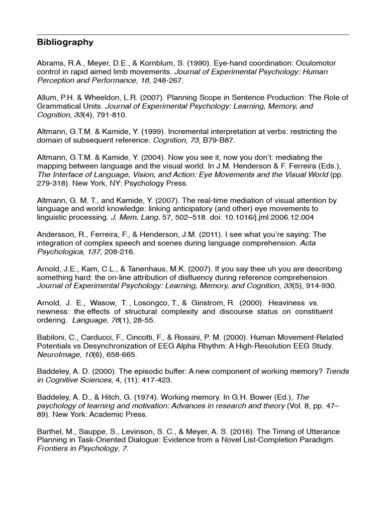 References in Language Processing | PDF | Psycholinguistics | Cognitive ...