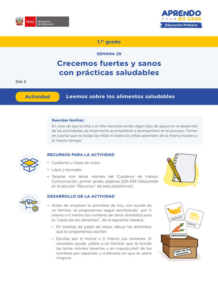 s29 Primaria 1 Guia Dia 5 | PDF