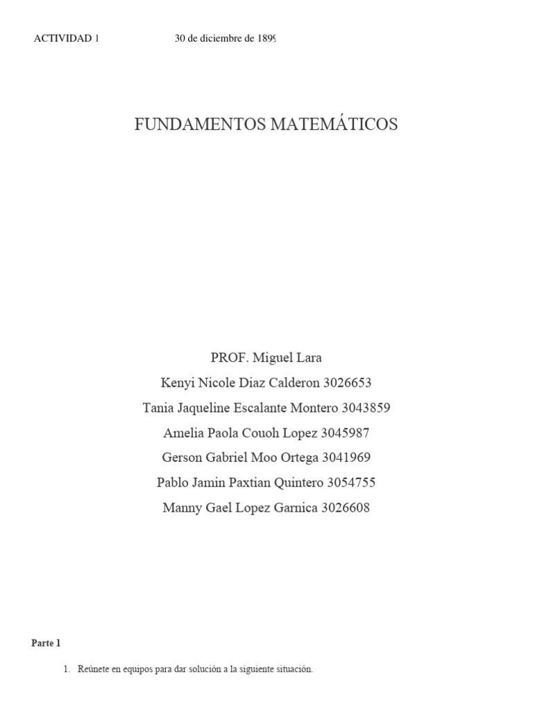 Act 1 Mate | PDF | Información