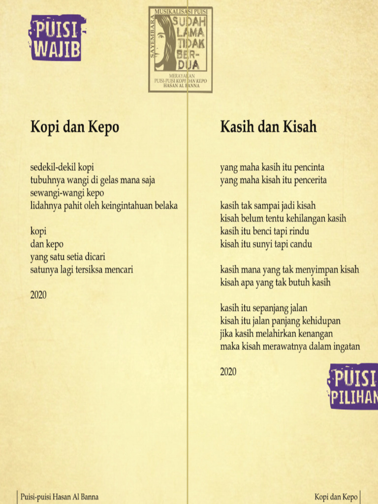 Materi Puisi Muspus Kopi Kepo 1 | PDF