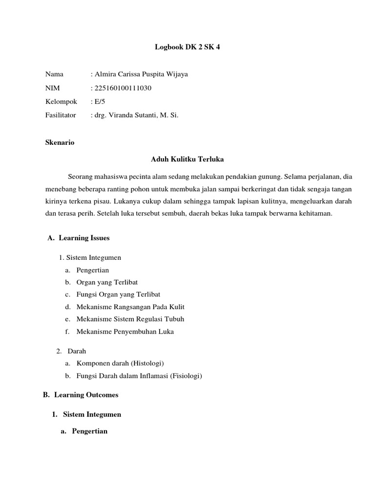 Almira Carissa Puspita Wijaya - Logbook DK 2 SK 4 | PDF