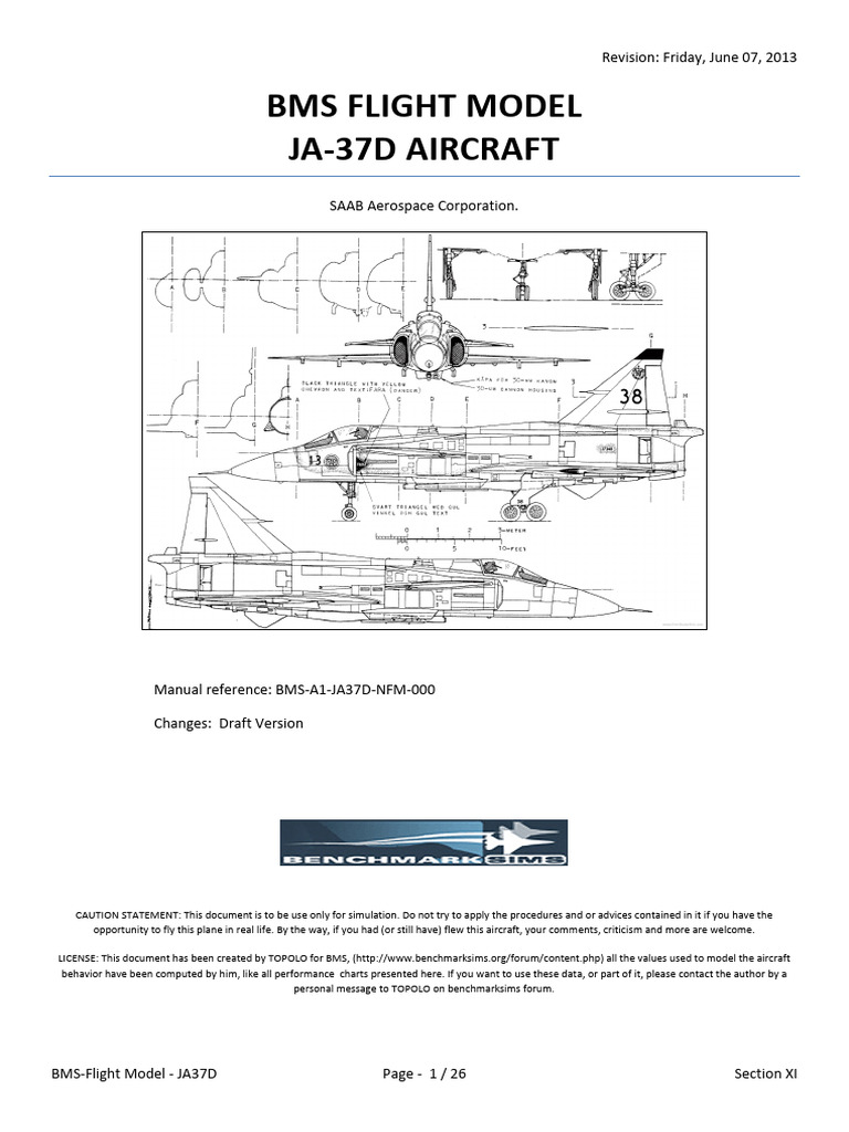 Flight Model - JA-37 | PDF
