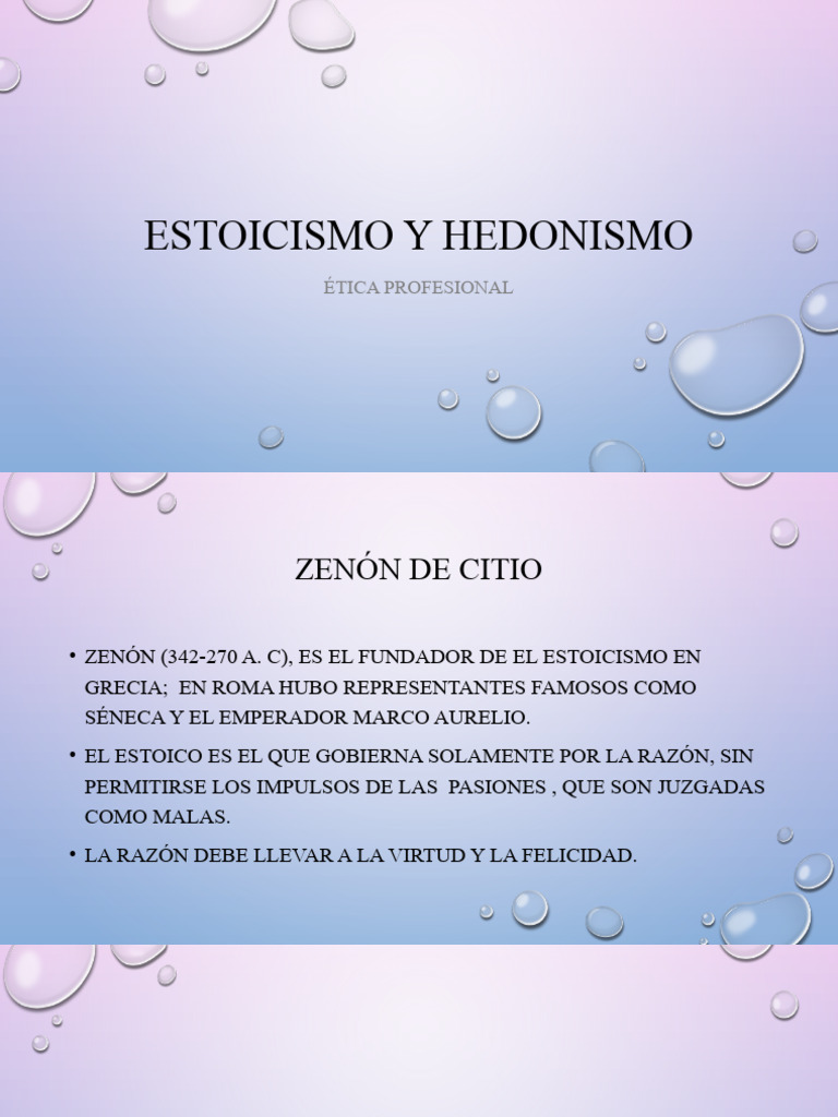 5. Estoicismo y Hedonismo | PDF