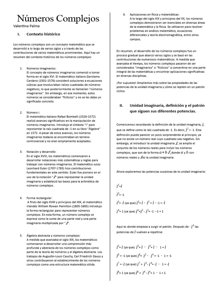 Numeros Complejos | PDF