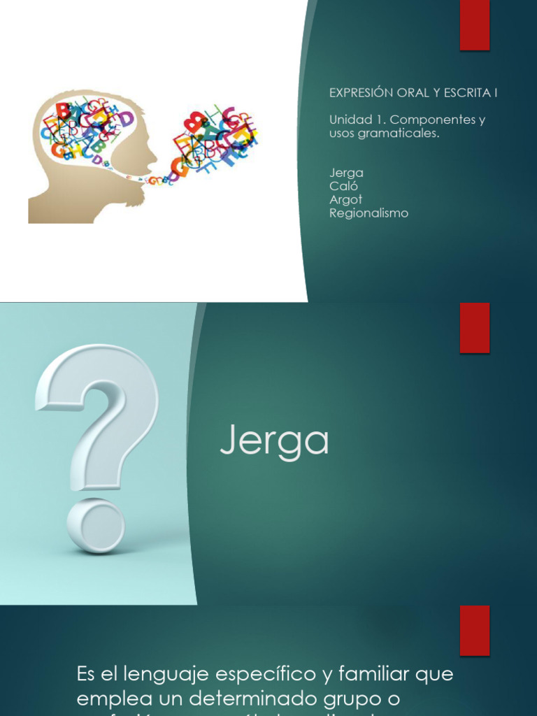 Jerga, Caló y Argot: Definiciones y Ejemplos | PDF | Estudios de ...