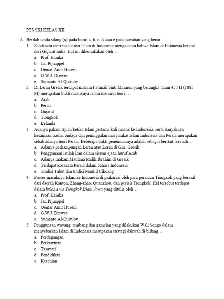 Pts Ski Kelas Xii | PDF