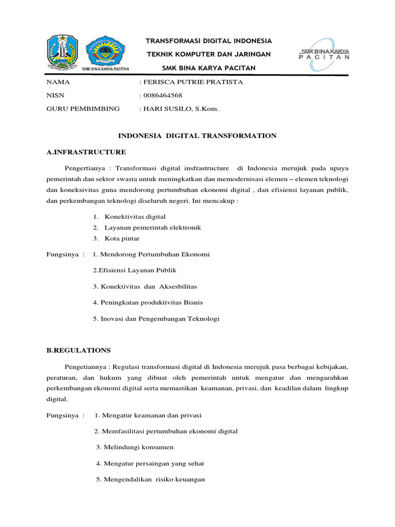 Transformasi Digital Indonesia Teknik Komputer Dan Jaringan Ferisca ...