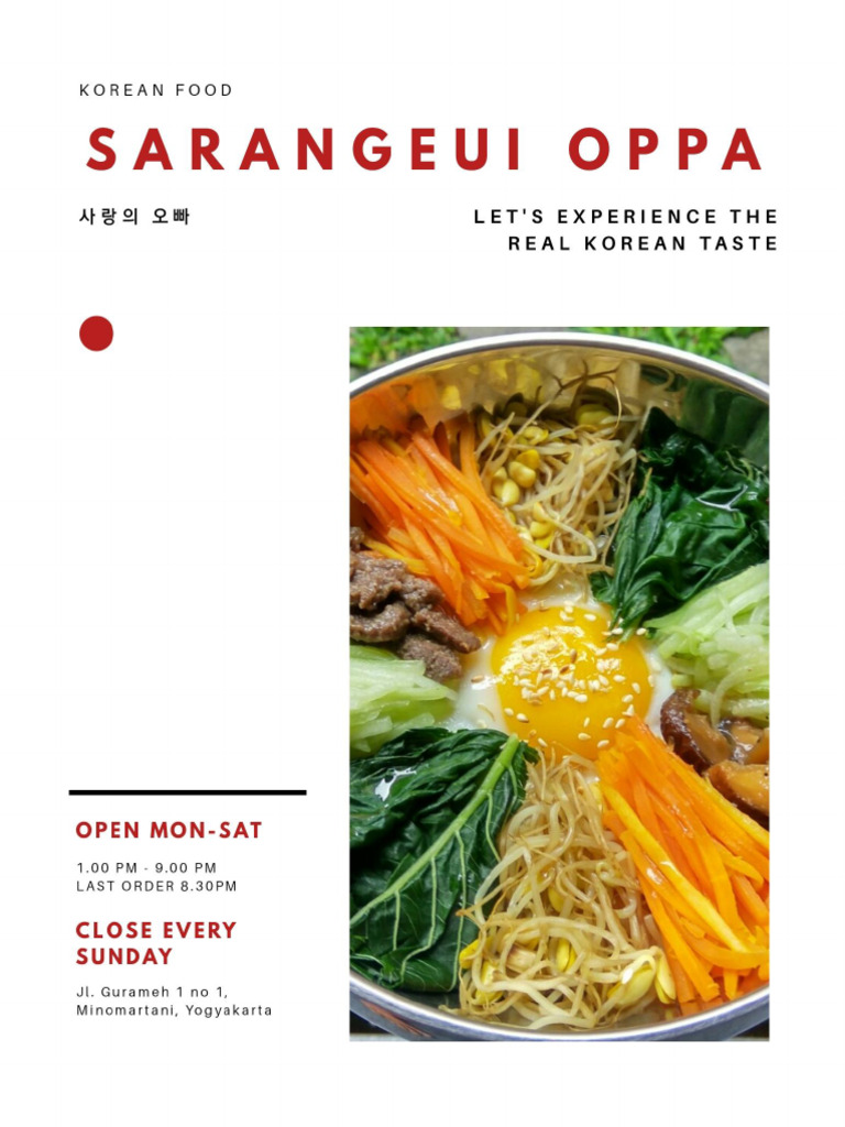Menu Sarangeui Oppa Minomartani | PDF
