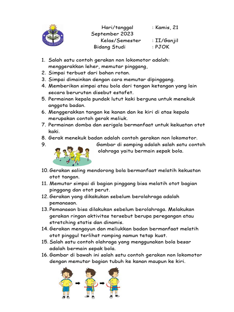 Permainan Simpai untuk Kelas PJOK SD | PDF
