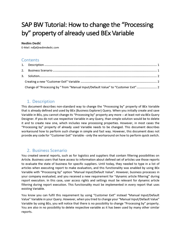 How-to-change-the-DYNAMICE VARIALBE AND INPUT-property-of-already-used-BEx-Variable-in-SAP-BW ...