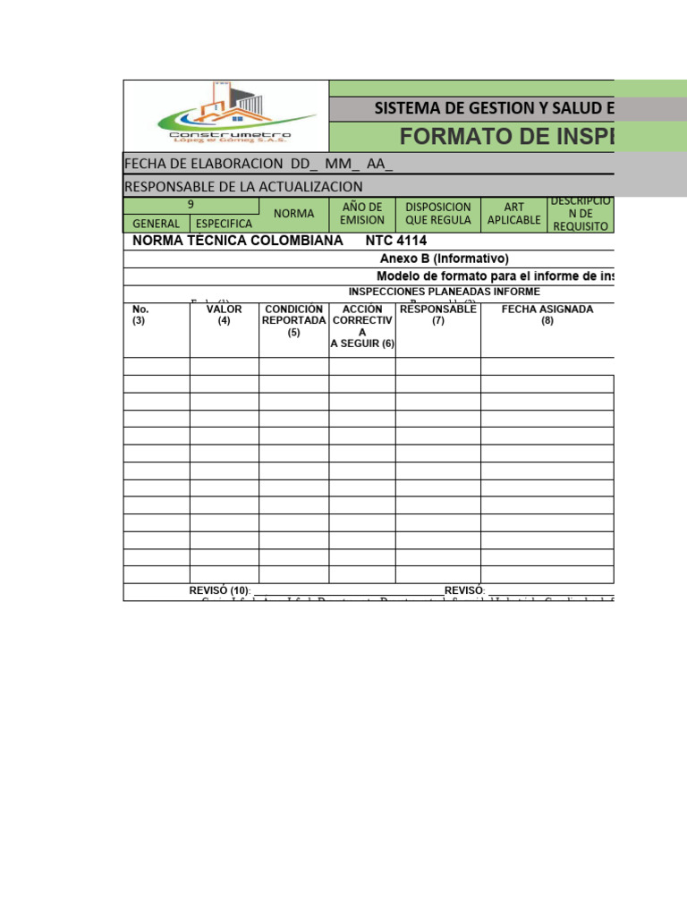 Formato de Inspeccion | PDF