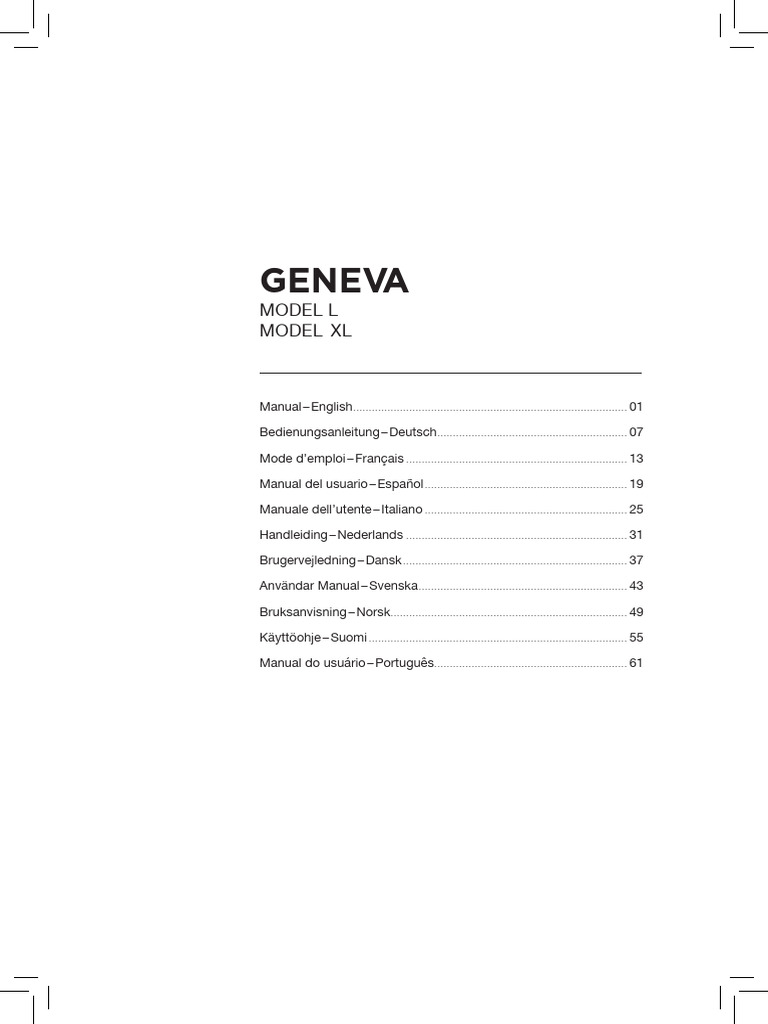 User Manual for Geneva Models | PDF | Ac Power Plugs And Sockets | Bluetooth