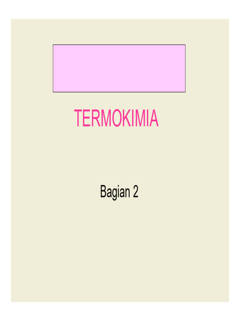 Termokimia 2 | PDF
