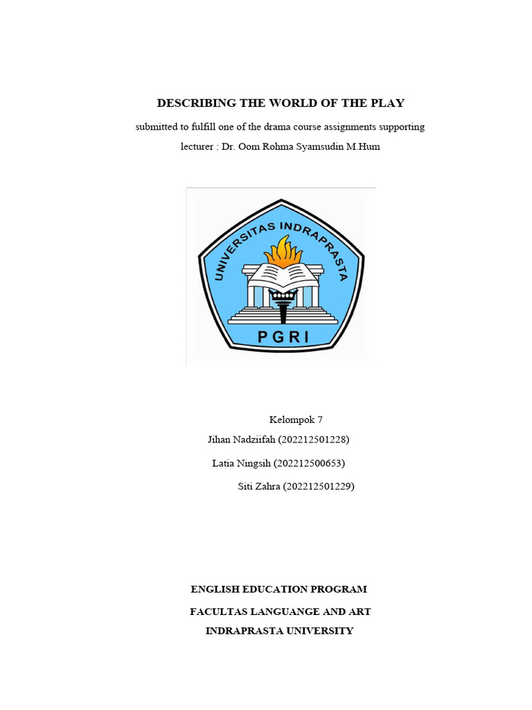 Describing The World of The Pla1.. | PDF | Play (Theatre) | Theatre