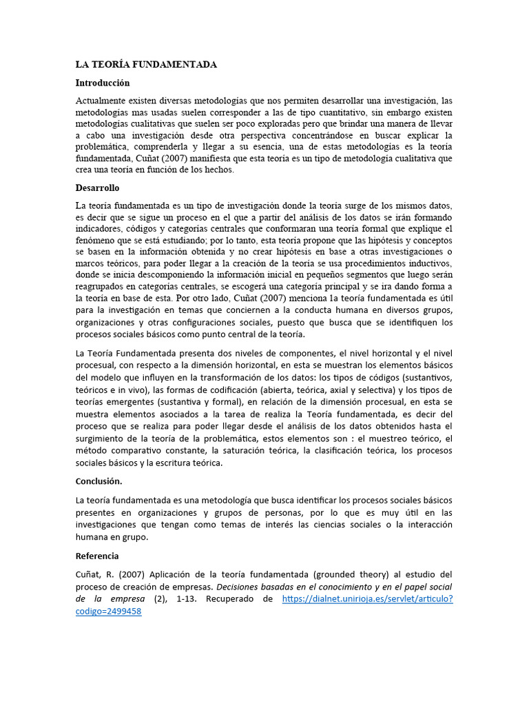 La Teoría Fundamentada | PDF | Ciencia y matemática