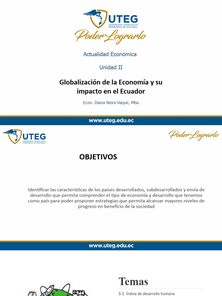 Unidad 3. Paises Desarrollados en Via de Desarrollo y Subdesarrollados ...