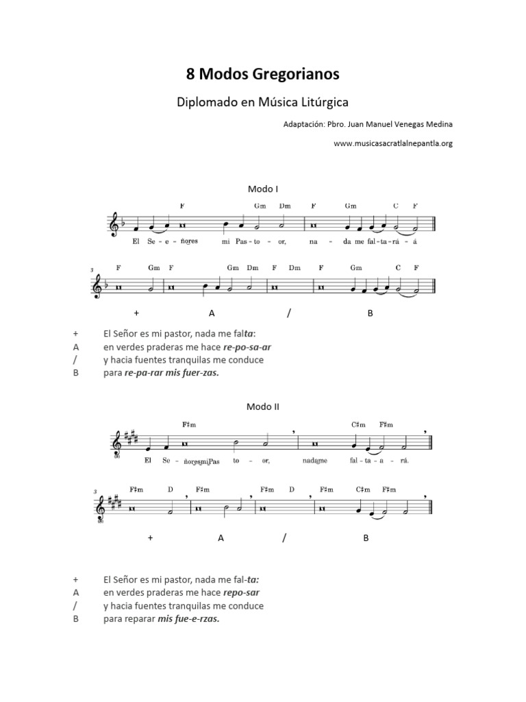 Modos Gregorianos en Música Litúrgica | PDF