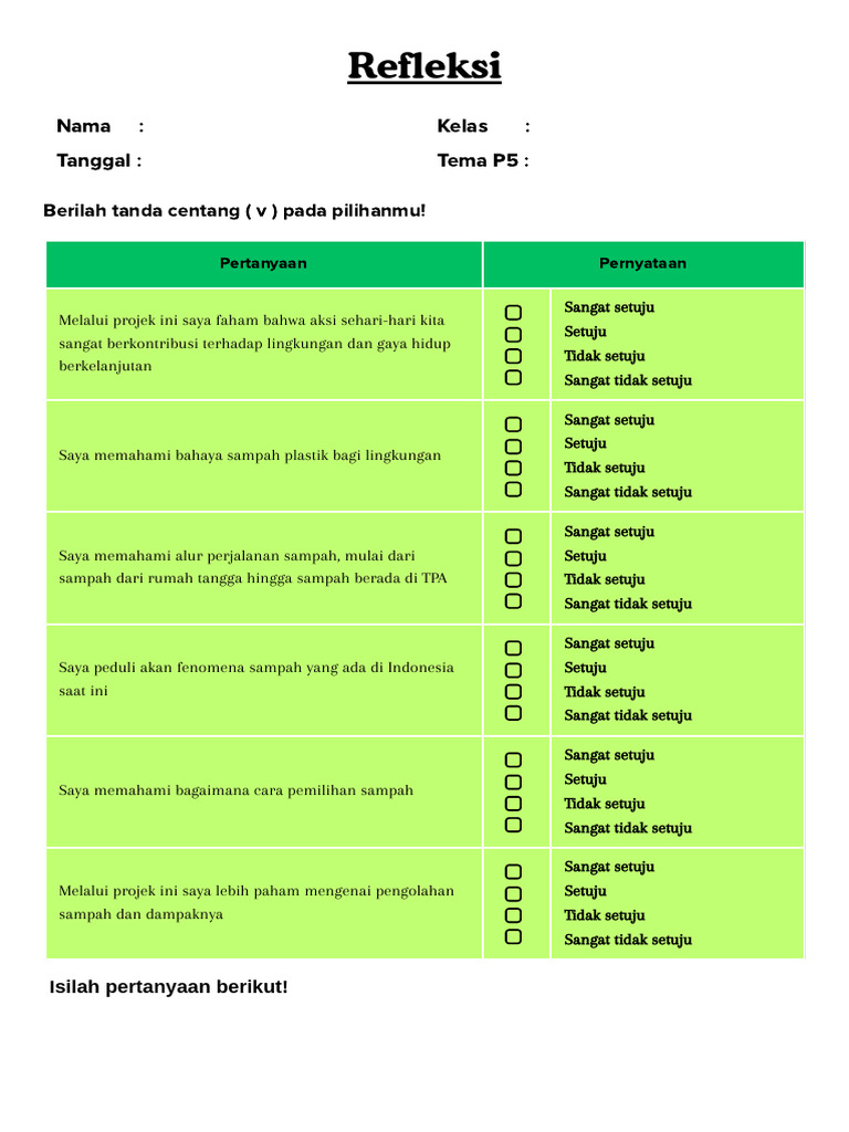Refleksi P5 | PDF
