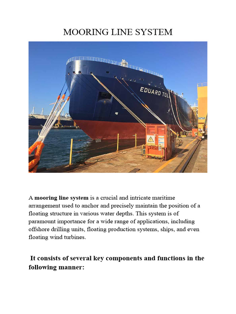 The Mooring Line System | PDF