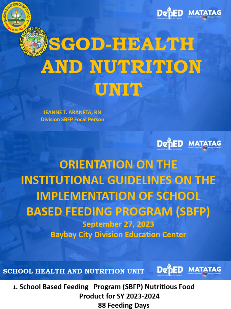 Orientation SBFP Sept 27 2023 For SH | PDF