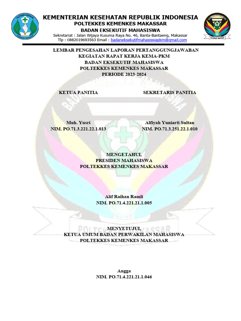 Laporan Rapat Kerja KEMA-PKM 2023 | PDF | Karier & Perkembangan